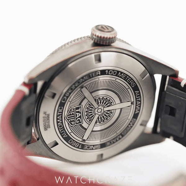 2020 TAG HEUER AUTAVIA AUTOMATIC CHRONOMETER RED DIAL 42MM WBE5192.FC8