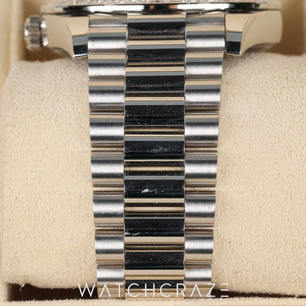 2021 ROLEX DAY-DATE PLATNIUM AND DIAMOND BEZEL ICE BLUE DIAL 40MM 2283